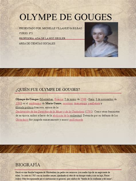 Olympe De Gouges Pdf Ilustración Francesa Francia