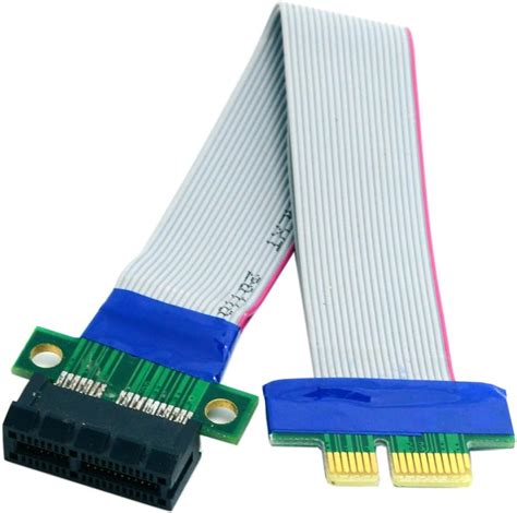 Cablecc Pci E Express 1x Slot Riser Card Extender Extension Ribbon Flex Relocate Cable 20cm