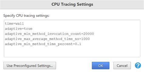 Yourkit Net Profiler Help Cpu Tracing Settings