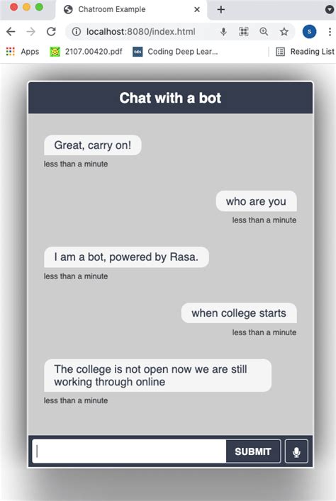 Using The Rasa Framework For Creating Chatbots