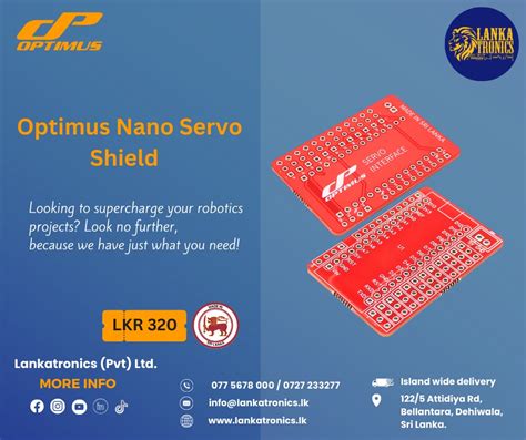 Optimus Unveiling An Exciting Introducing The Nano Servo Shield From Lankatronics Unleash