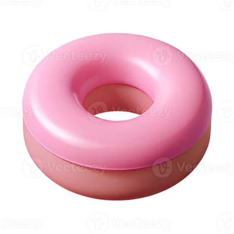 Energetic Glorious Isometric Donut Flat Pink Color Crisp Edges Single Weight Stroke With