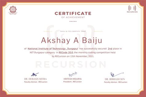 Akshay A On Linkedin Recursion Nitd 18 Comments