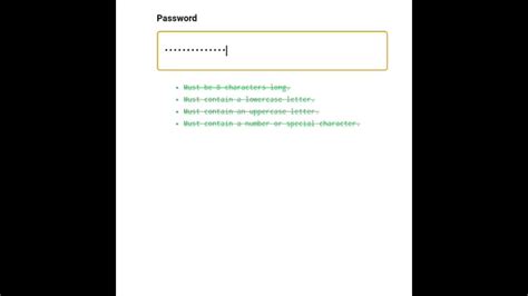 Password Strength Using Html Css And Javascript Youtube