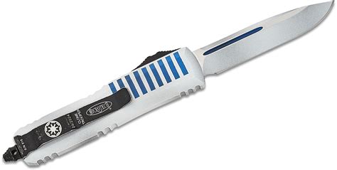 Microtech 231 1co Clone Trooper Utx 85 Auto Otf Knife 3 White Drop Point Plain Blade Blue And
