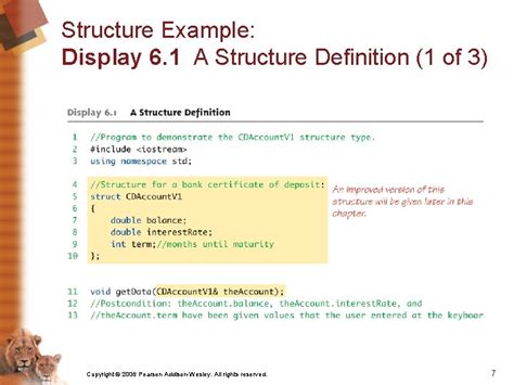 Chapter 6 Structures And Classes Learning Objectives Structure