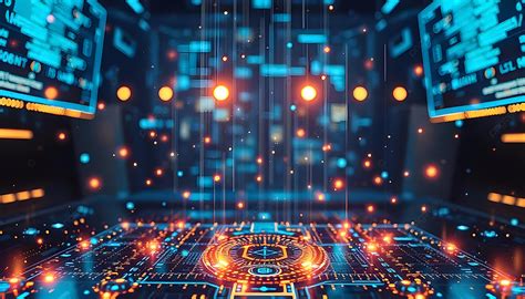 Holographic Displays And Floating Data Points Background Tech Background Hd Backgroud