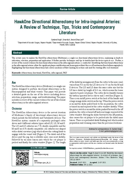 Hawkone Directional Atherectomy For Infra Inguinal 2 Pdf Interventional Radiology Clinical