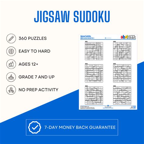 Jigsaw Sudoku Aha Printables
