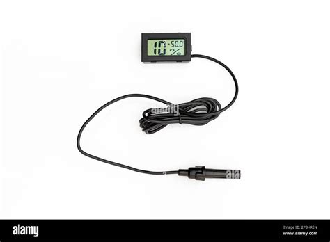 Digital Thermometer With External Sensor On The Cable Stock Photo Alamy