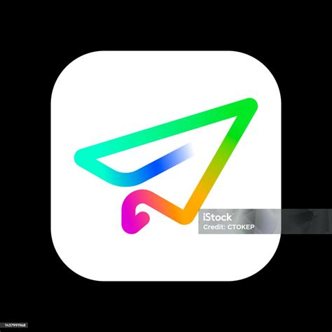 벡터 여러 가지 빛깔의 로고 템플릿입니다 간단한 종이 비행기 그림이 격리되었습니다 접힌 비행기 아이콘 현대적인 스타일입니다 트렌디한 보내기 메시지 색상 벡터 아이콘