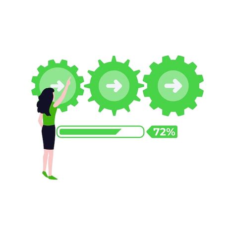 Premium Vector The Girl Is Updating The System Premium Vector The Girl Is Updating The System