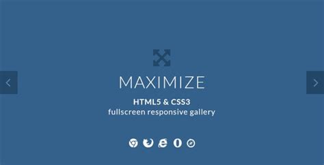 Maximize Html5 Css3 Fullscreen Image Gallery Clean Codz
