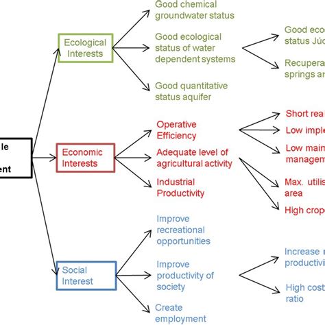 Hierarchy Value Tree Of Objectives From Interviews With Experts And