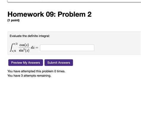 Solved Homework 09 Problem 2 1 Point Evaluate The