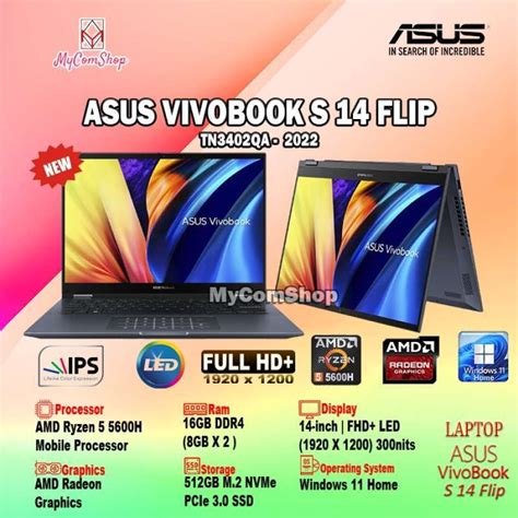 Jual Asus Vivobook S Flip Tn Qa Ryzen H Gb Gb Ssd