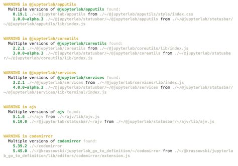 Multiple Versions Of Extensions Found · Issue 6187 · Jupyterlab