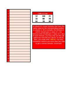 Fun Activity To Teach Formulas In Microsoft Excel By Mr Antill TpT