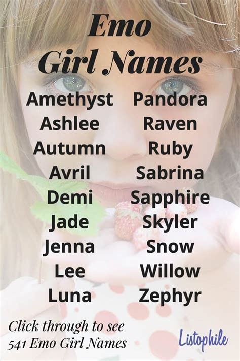 Emo Girl Names