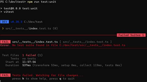 `no Test Suite Found` On Windows For `v0285` · Issue 2962 · Vitest Devvitest · Github
