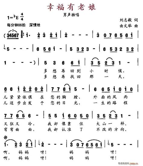 幸福有老娘 歌谱简谱网