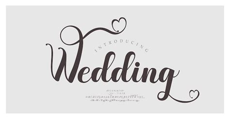 웨딩 글꼴 샘플 이미지 Freepik에서 무료 다운로드