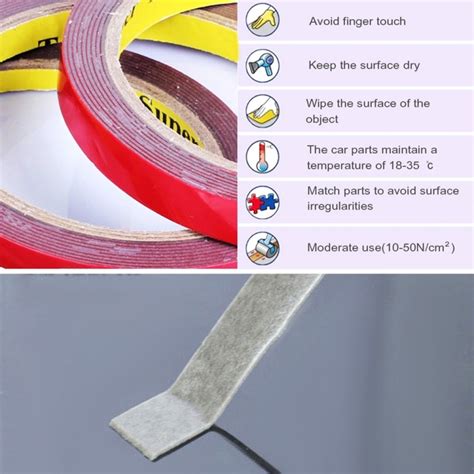 3m 고온 아크릴 폼 양면 테이프 원활한 접착 테이프 스티커 06cm