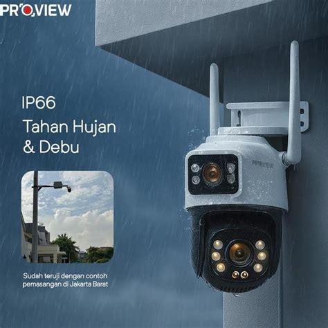 Jual Proview Cctv Wifi Outdoor Ptz Dual Lens 2 Kamera 355 6mp Ip67 Nht