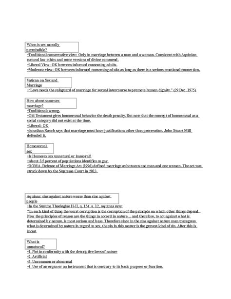 Sex Ethics 1 When Is Sex Morally Permissible •traditional