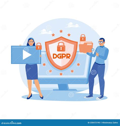 People Protect Personal Data On Computers General Privacy Regulations For Personal Data