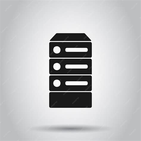 Premium Vector Data Center Icon In Flat Style Server Vector Illustration On Isolated