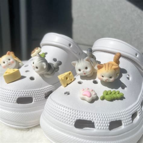 입체 그루밍 고양이 지비츠 신발 꾸미기 세트 에이블리