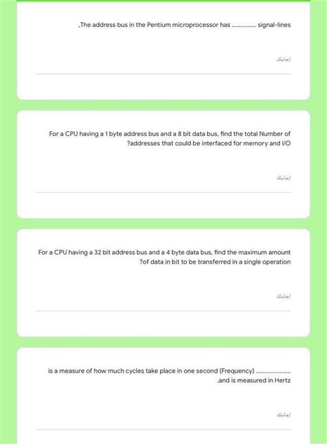 Solved The Address Bus In The Pentium Microprocessor Has