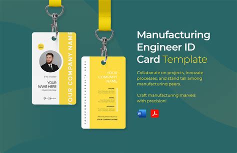 Manufacturing Engineer Id Card Template In Word Pdf Download