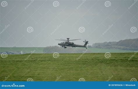 Boeing Ah 64d Apache Attack Helicopter In Flight Veluwe The
