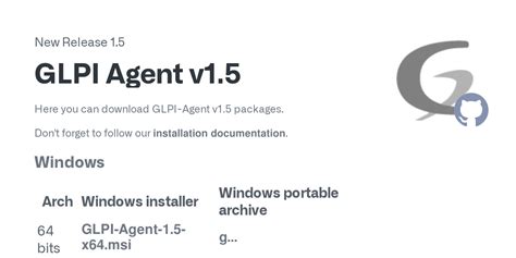 Release Glpi Agent V15 · Glpi Projectglpi Agent · Github