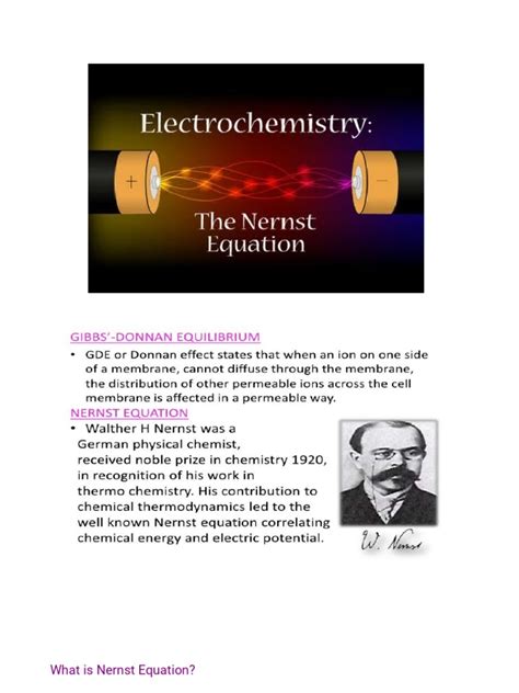 The Fundamentals Of The Nernst Equation Calculating Cell Potentials