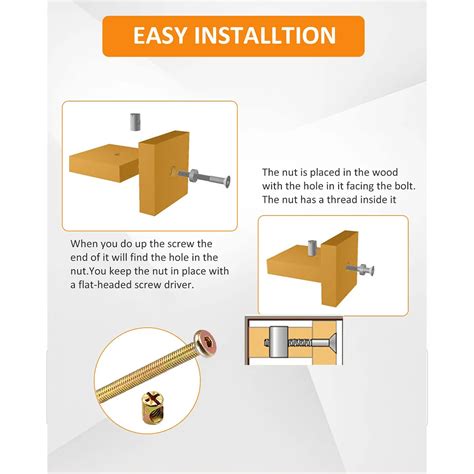 Woodworking Board Assembly Screws Hardware Replacement Kit Bedframe