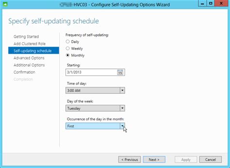 Windows Server Configure Cluster Aware Updating Concurrency