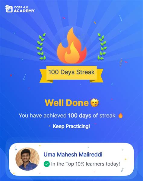 Uma Mahesh Malireddi On Linkedin Nxtwave Ccbp Nxtwavestreak
