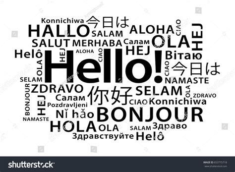 Hello In Many Languages Poster