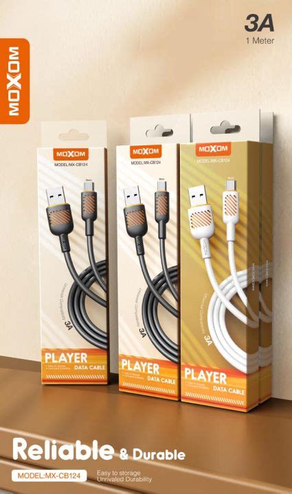 Moxom Cb124 1 Meter 3aplayer Micro Usb Cable High Speed Charging And Data Transfer Daraz Lk