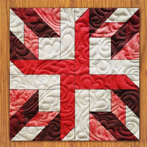 Pinwheel Duo Quilt Block PDF Pattern With Video Tutorial And Inch Size