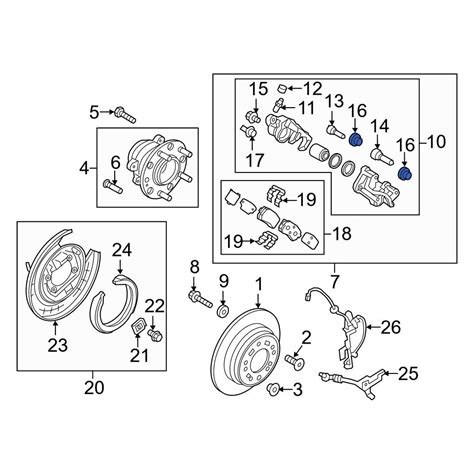 Kia OE 581641H000 - Rear Disc Brake Caliper Pin Boot