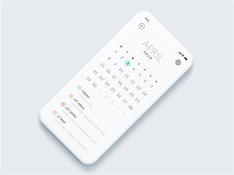 Daily UI Challenge 038 Calendar Calendar App App Design Inspiration Mobile Ui Patterns