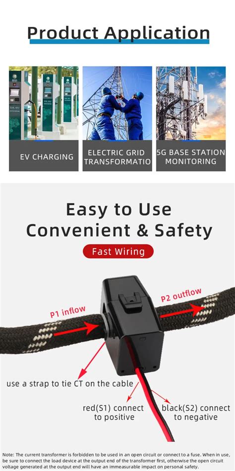 Njxse Opct24al Split Core Current Transformer 100a 50ma 40ma 25ma 20ma Open Type Ct Ac 200a 300a