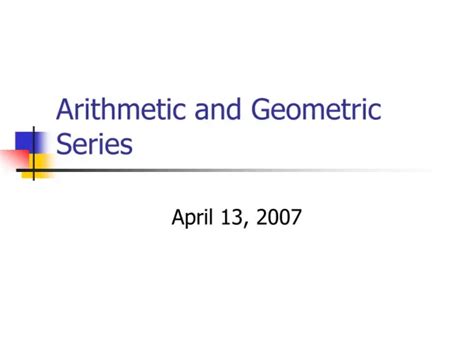 PPT Arithmetic Series PowerPoint Presentation Free Download ID