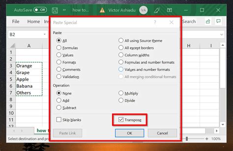 How To Move Columns In Excel Transpose Columns To Rows