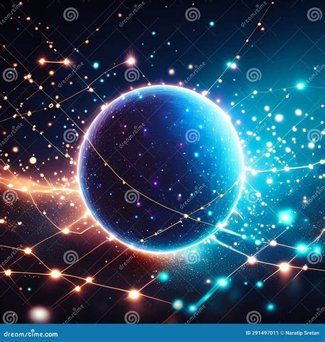 Abstract Technology Background Network Connection Structure Big Data Vector Illustration