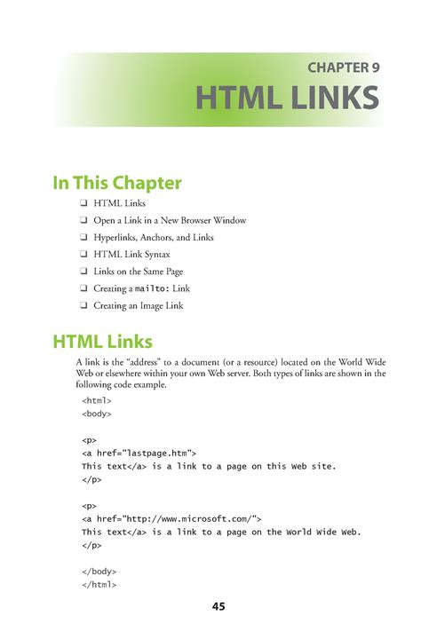 Learn Html And Css With W3schools Chapter 9 Html Links In This